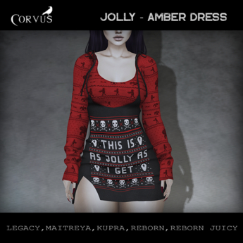 Second Life Marketplace - Corvus : Jolly Amber Dress